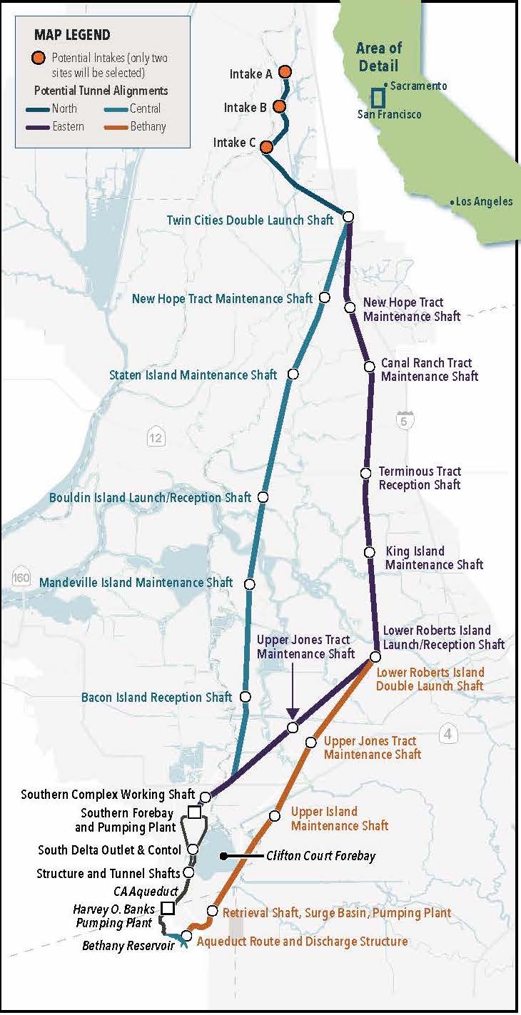Costs vs. benefits still unknown for the latest delta tunnel alignment ...